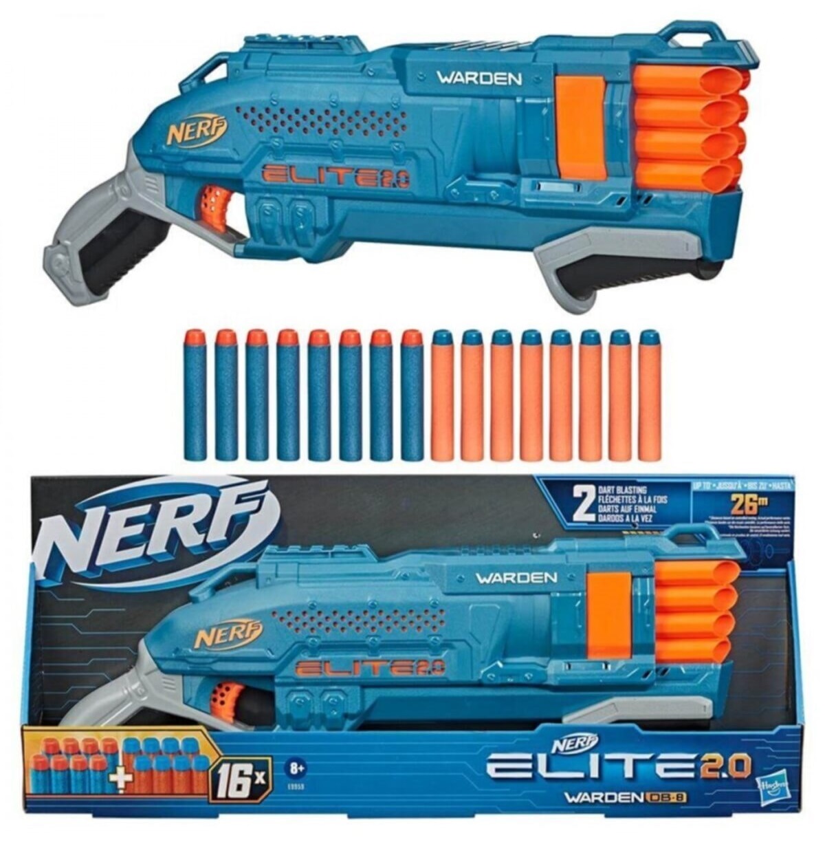 اسباب بازی فقط توی توی | TOY TOY - تفنگ نرف Nerf مدل Elite Warden DB-8